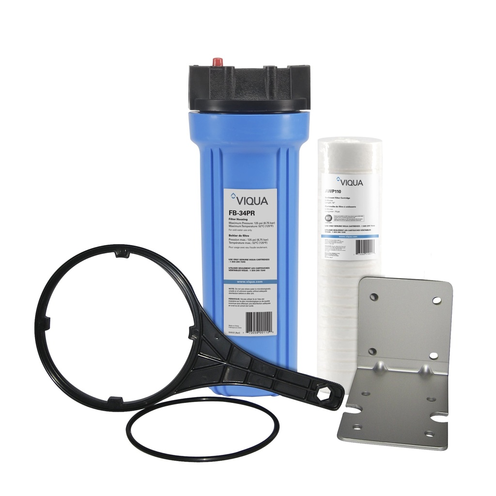 Viqua FB-34PR-PS FILTER HOUSING, 10" BLUE 3/4" FNPT BLK P/R HEAD DIY ...